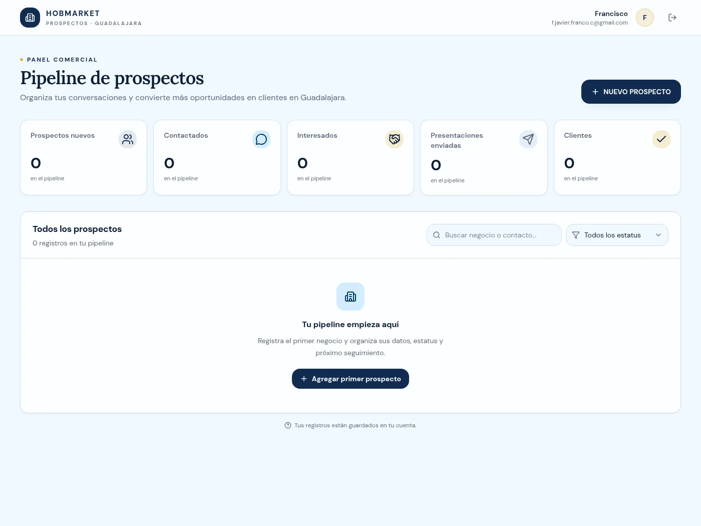 HobMarket Prospectos