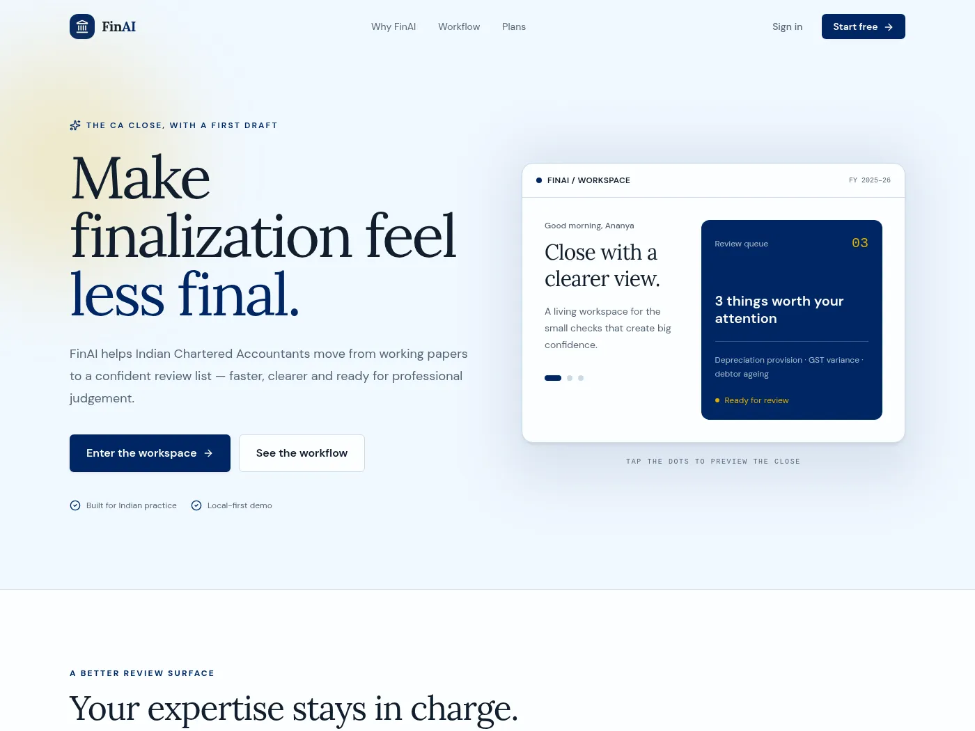FinAI CA Finalization Suite
