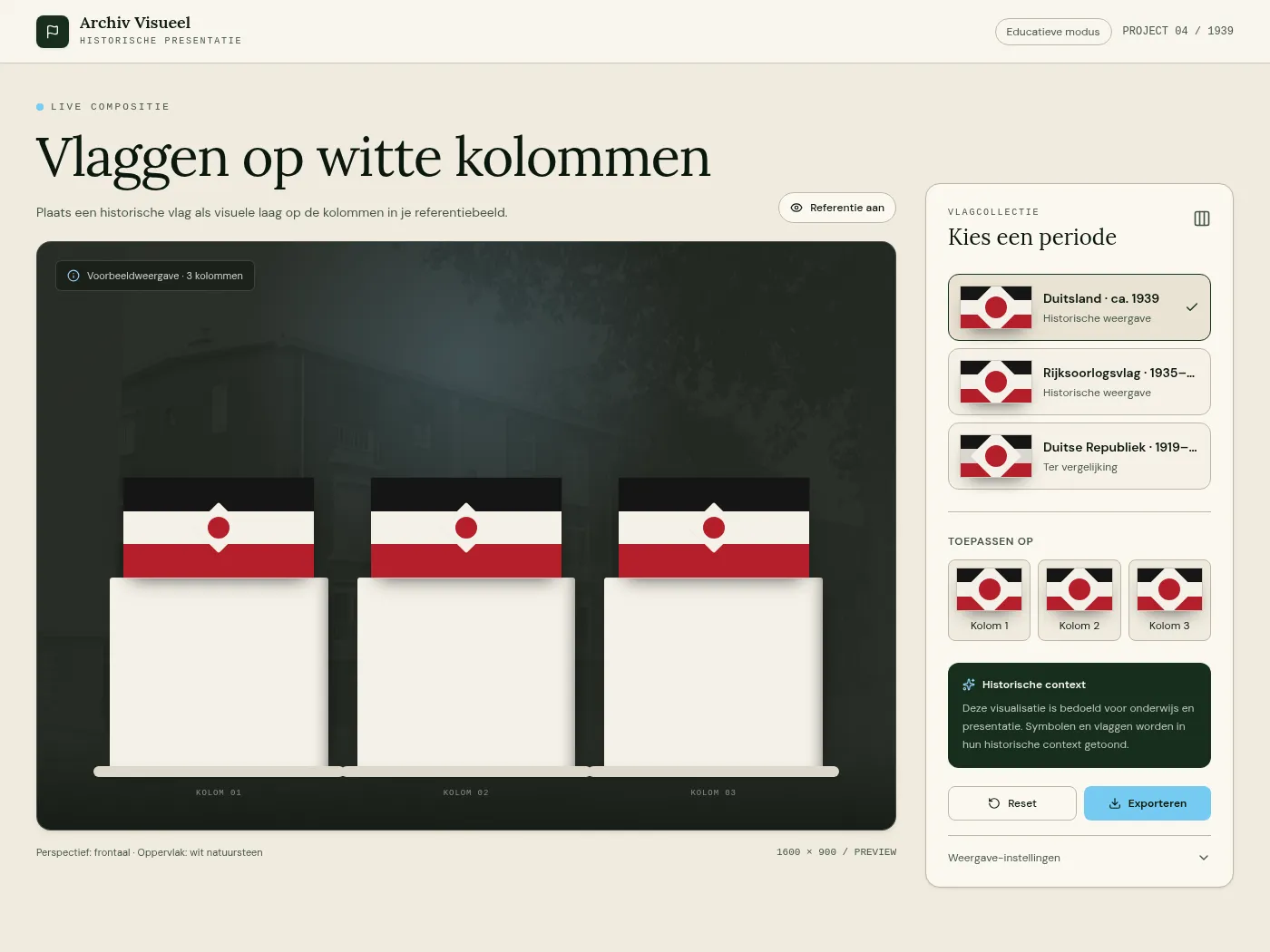 Historische Vlaggen Visualizer