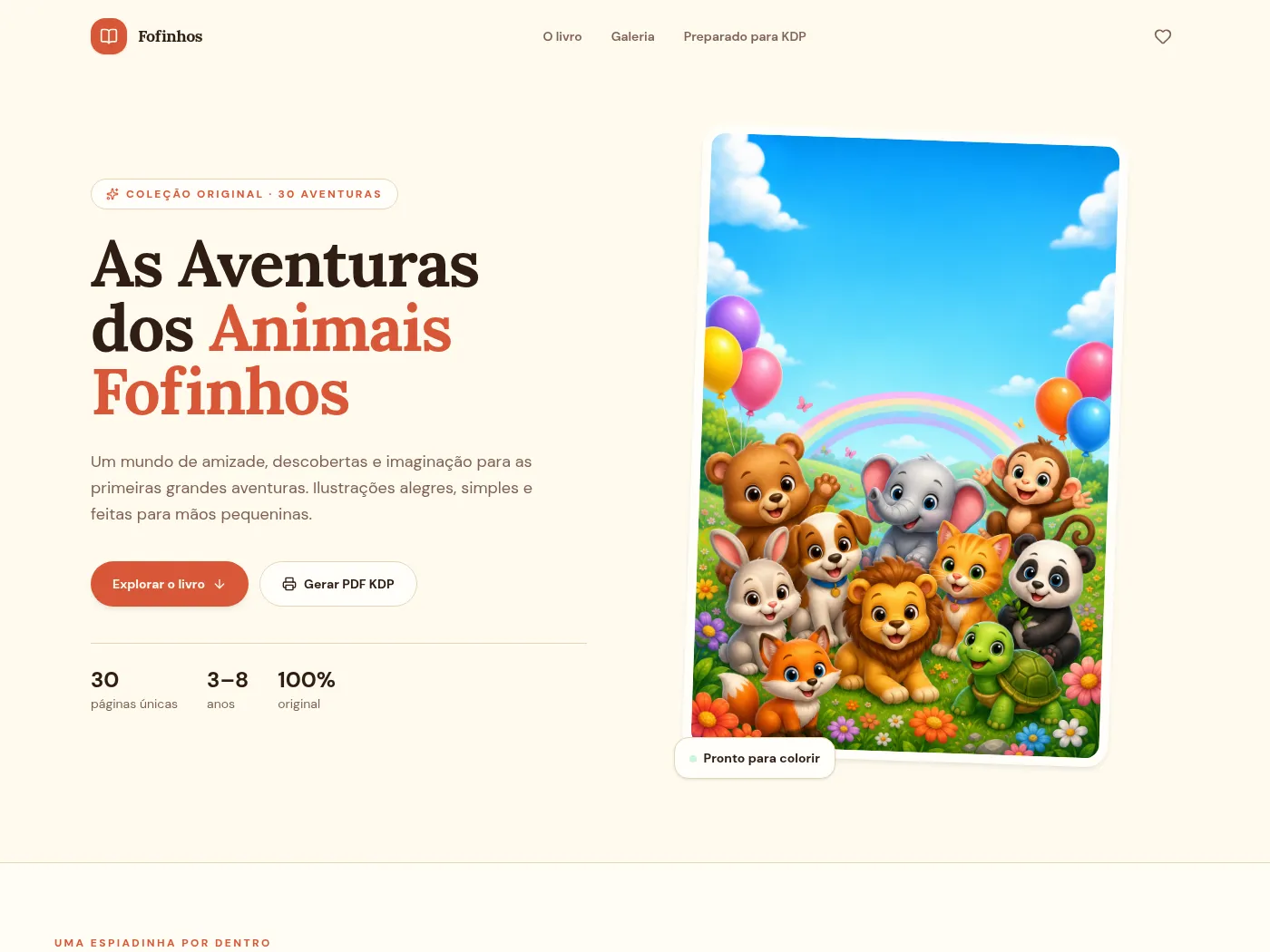 Animais Fofinhos Coloring Book