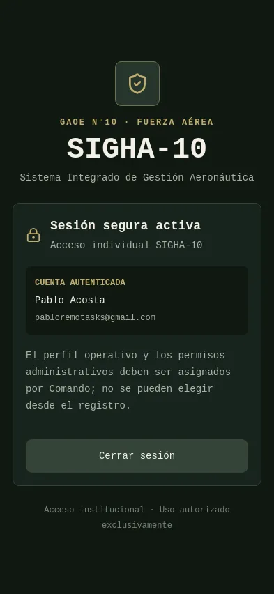 SIGHA-10 Gestión Aeronáutica