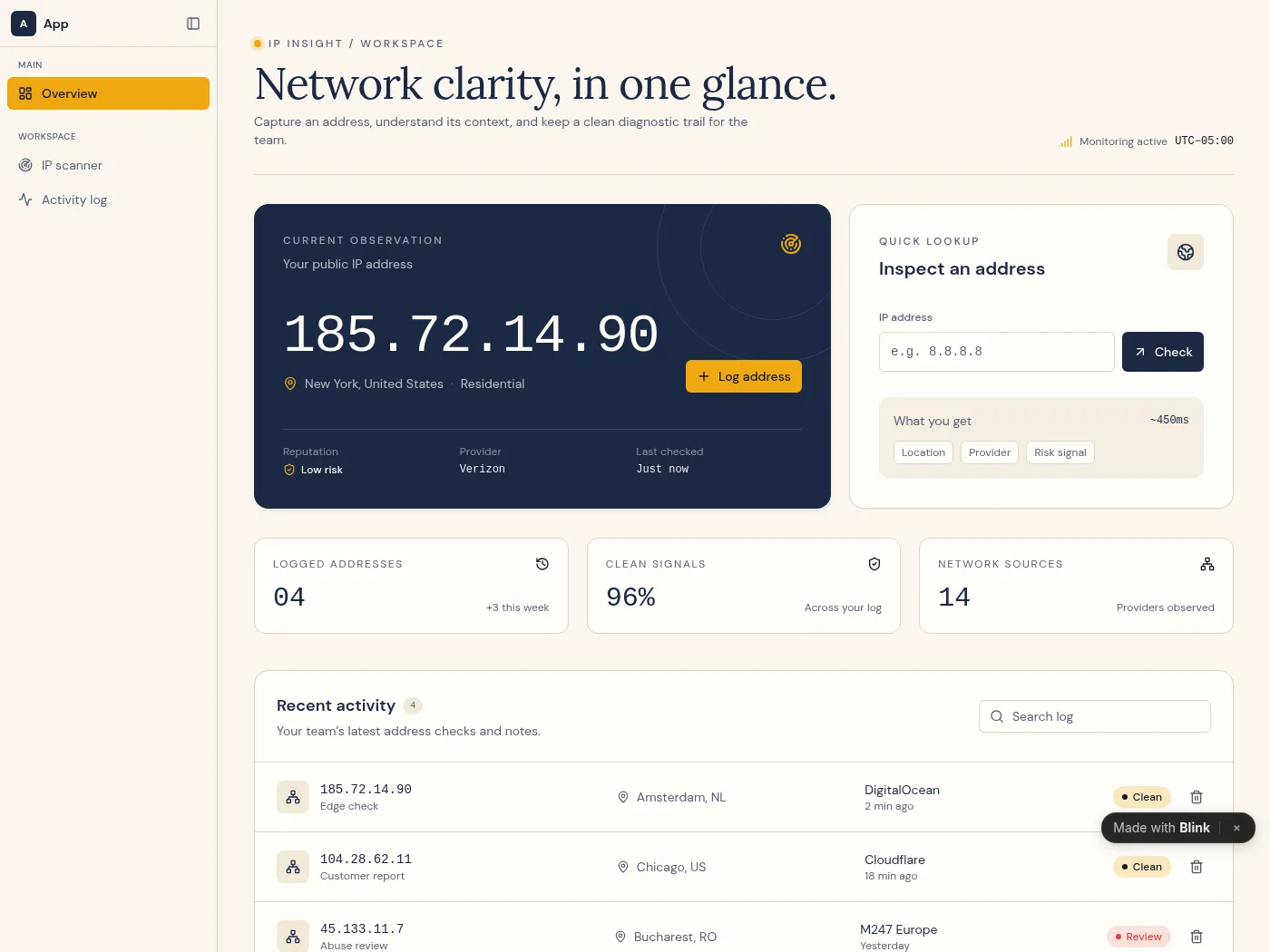IP Insight Dashboard