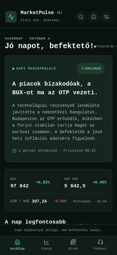 MarketPulse HU Mobilapp