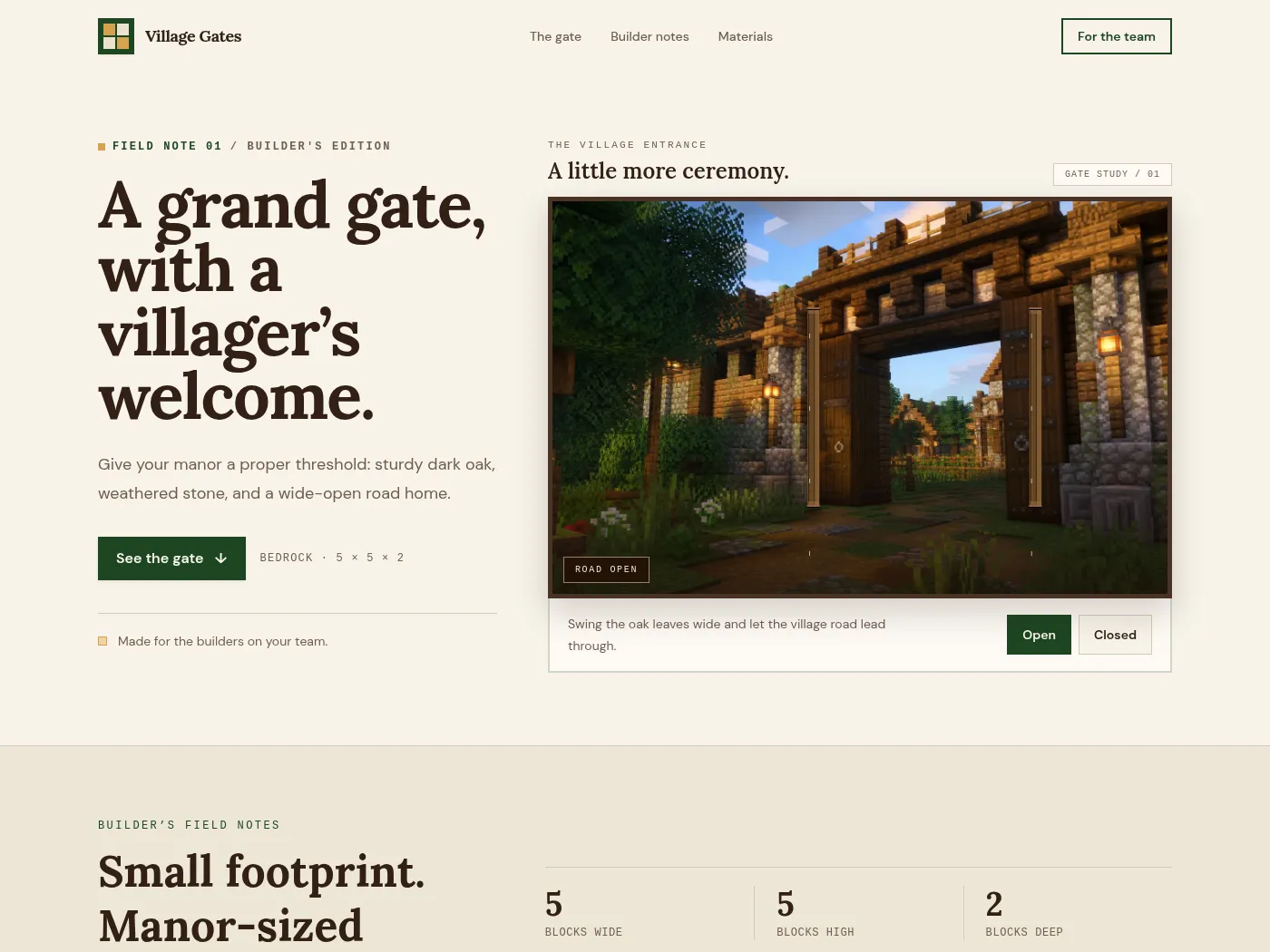 Village Mansion Gates Addon