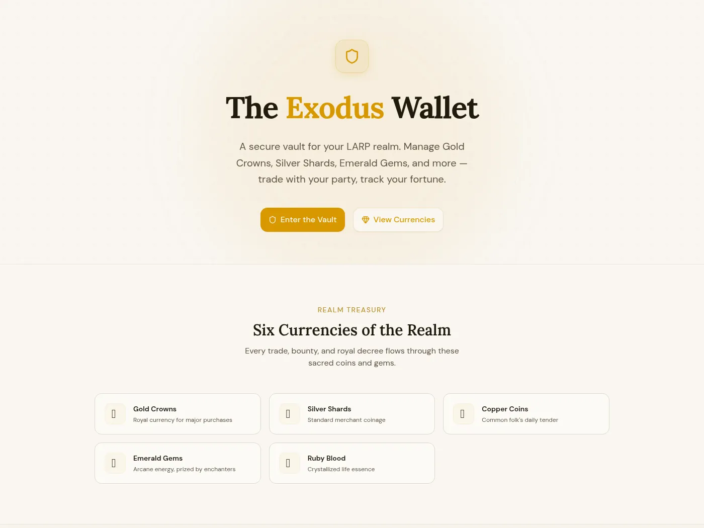 LARP Exodus Wallet
