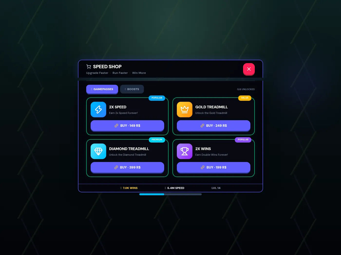 Roblox Shop UI