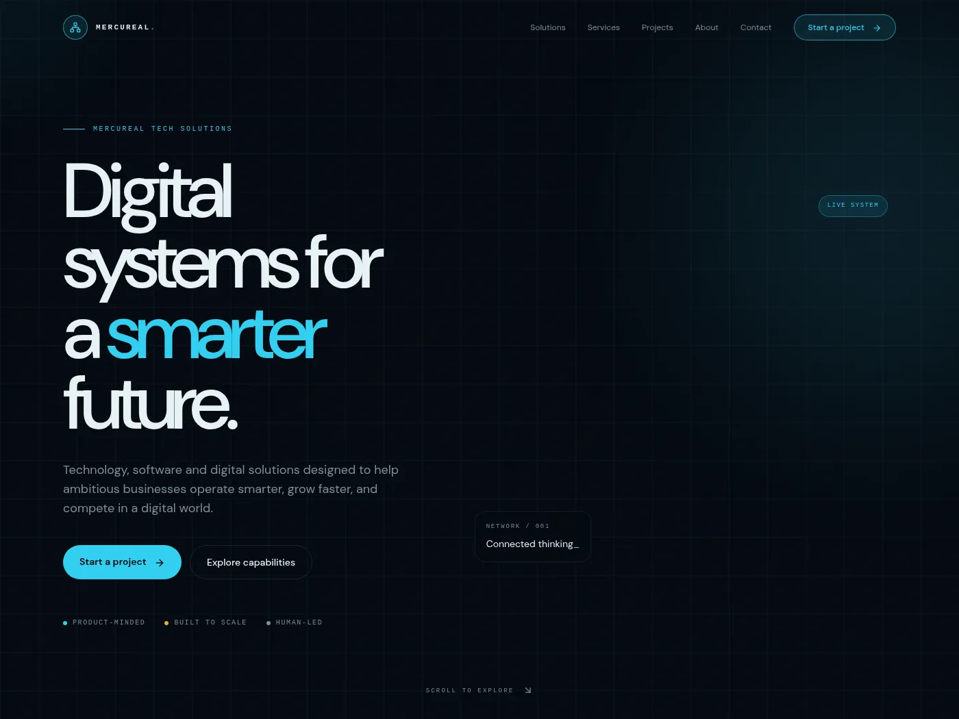 MercuReal 3D Tech Website