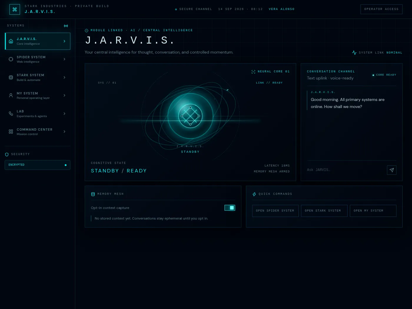 JARVIS Command Center