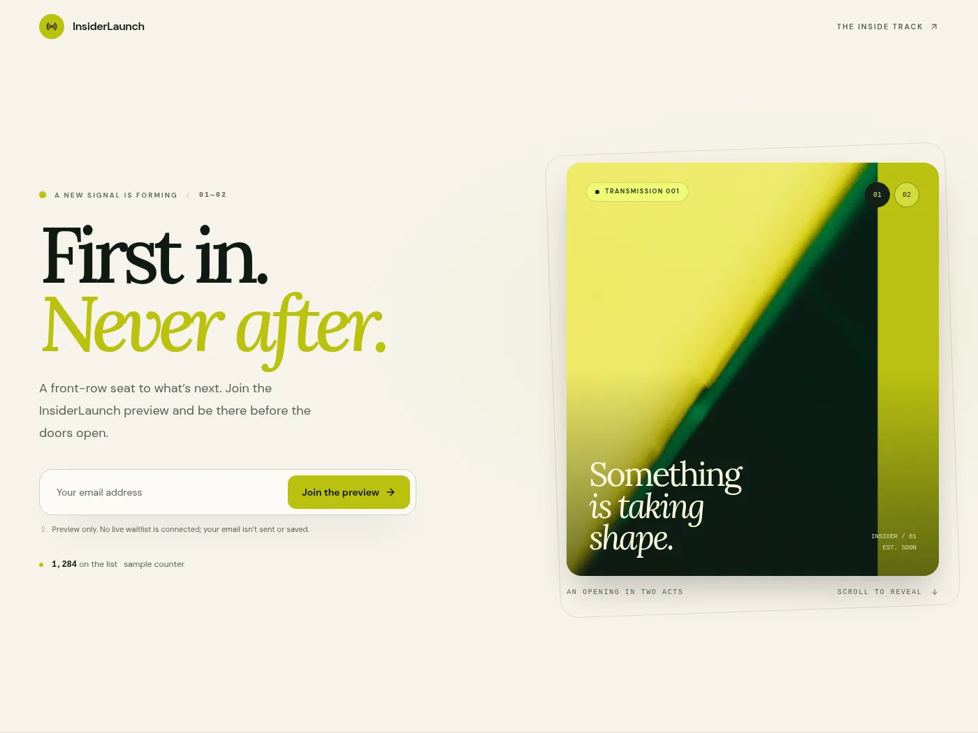 InsiderLaunch Waitlist