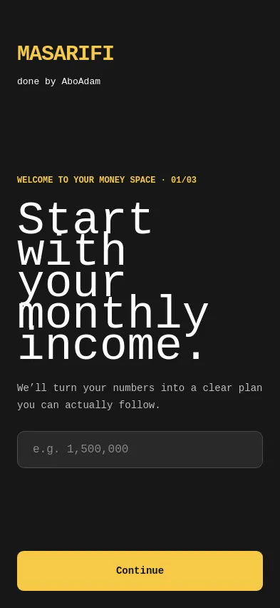 MASARIFI Personal Finance App