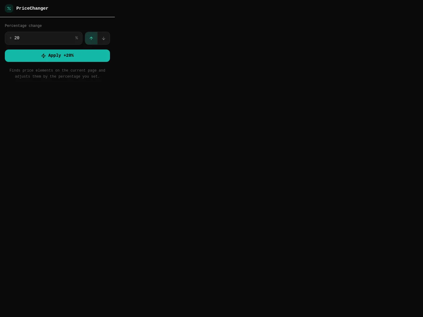 PriceChanger Extension