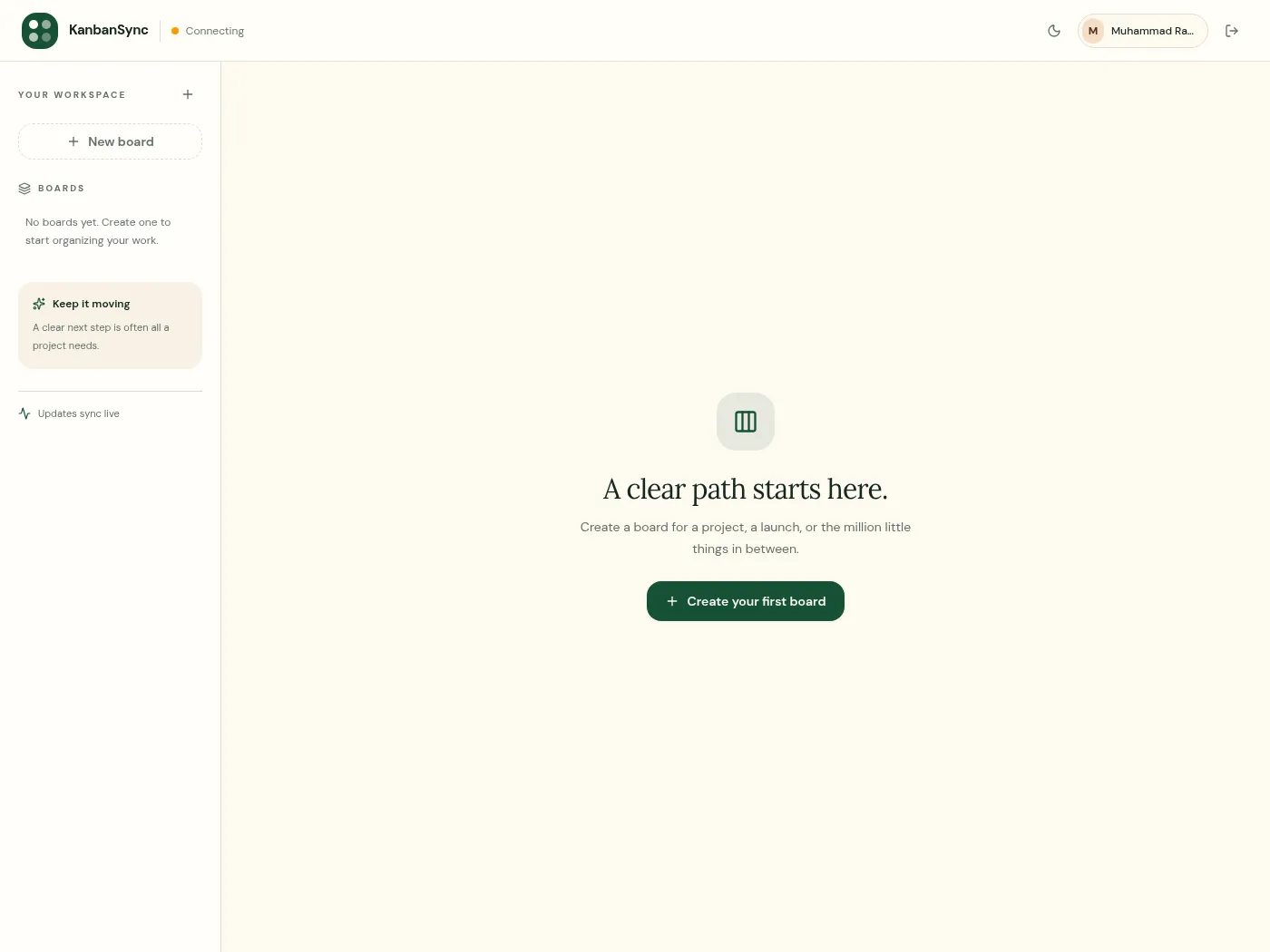 KanbanSync Board