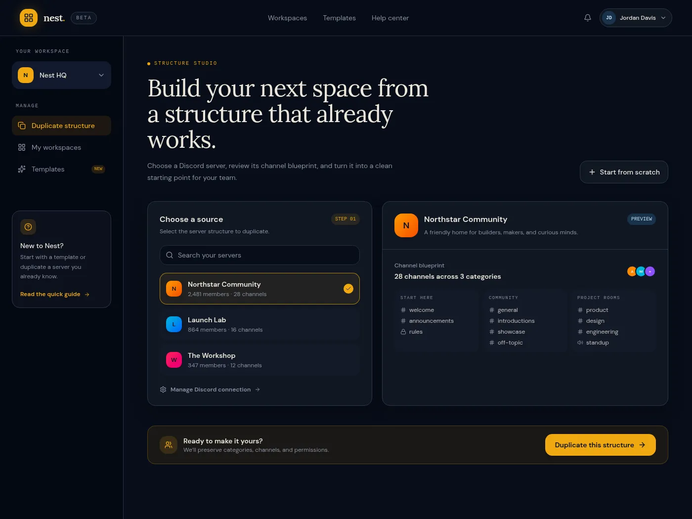 Discord Structure Cloner