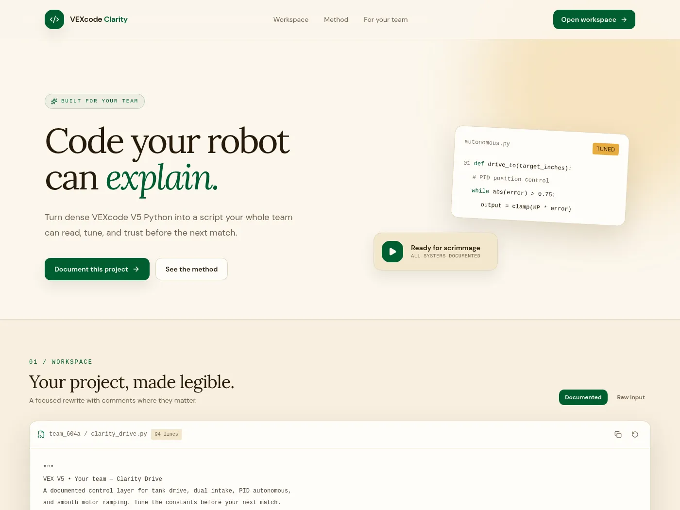 VEXcode Clarity Suite