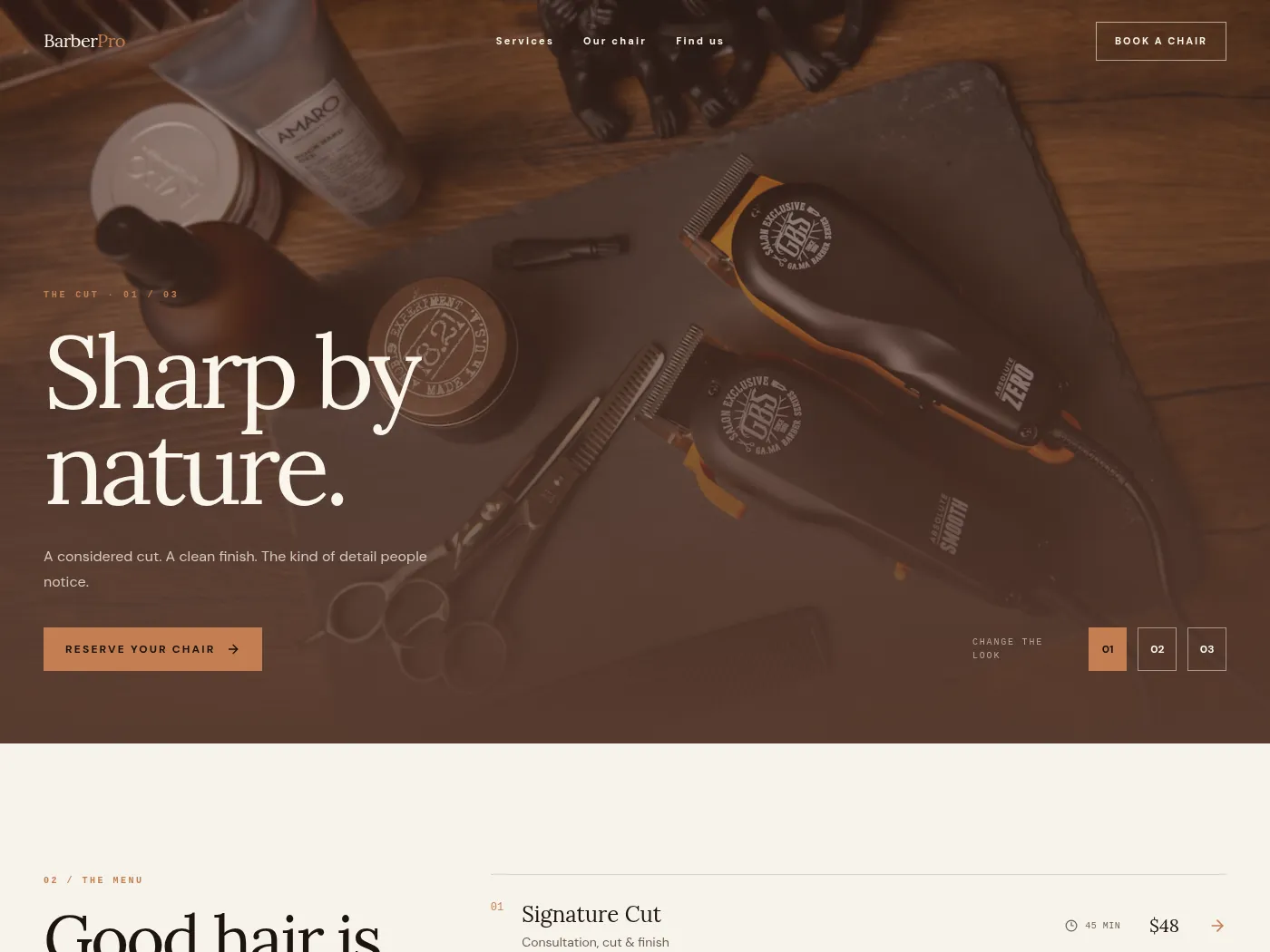 BarberPro Website