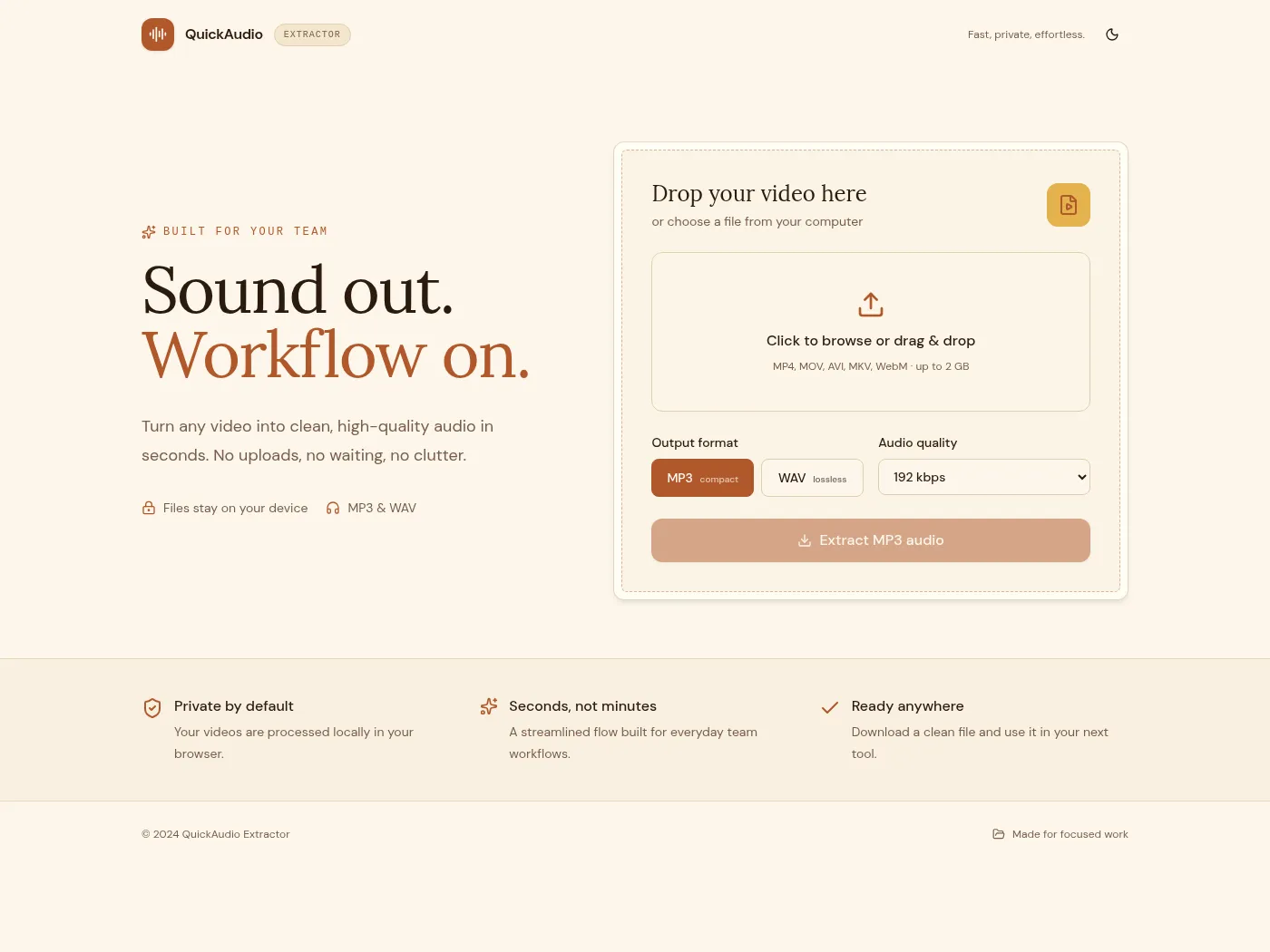 QuickAudio Extractor