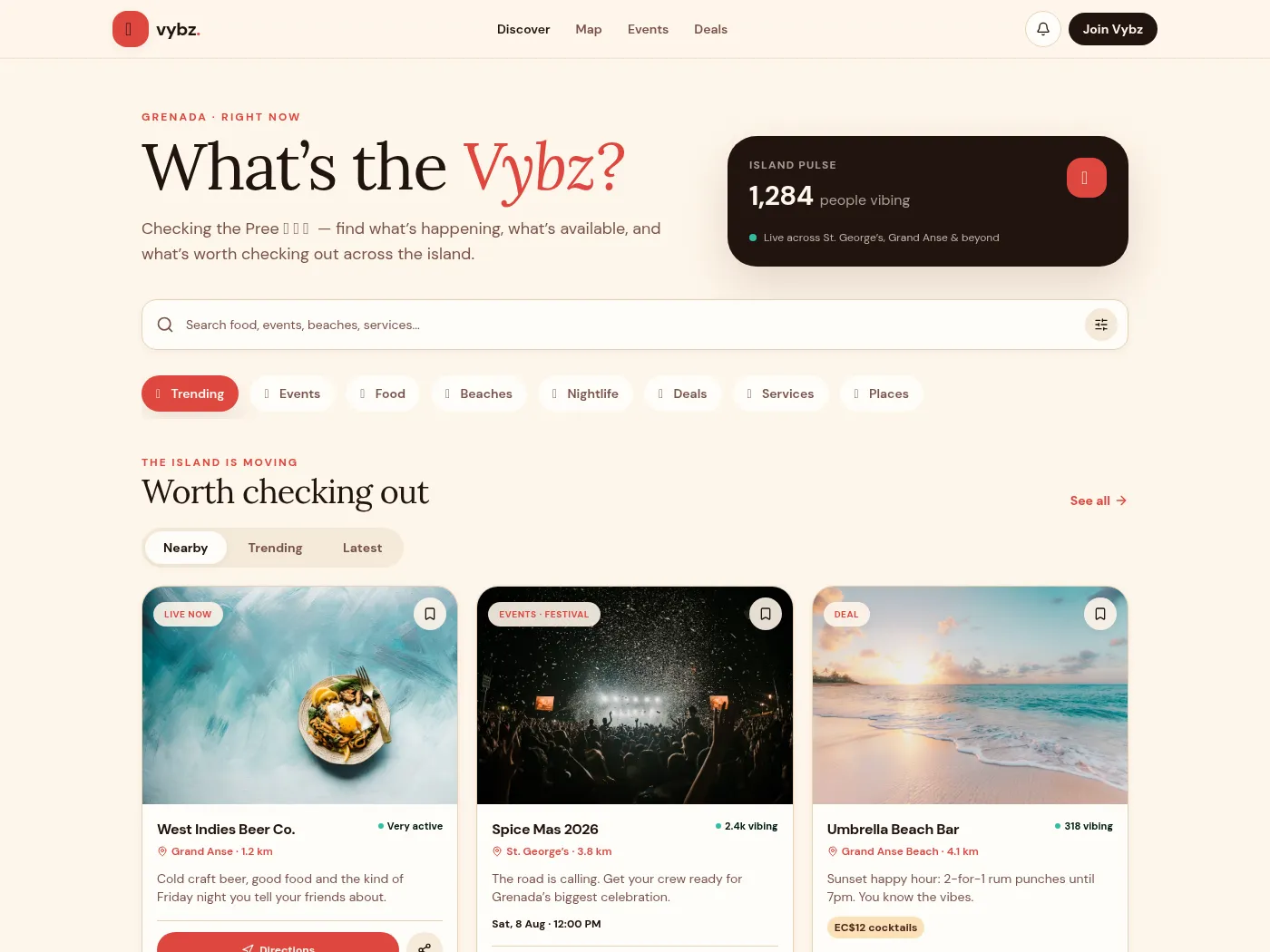 Vybz Grenada Discovery App
