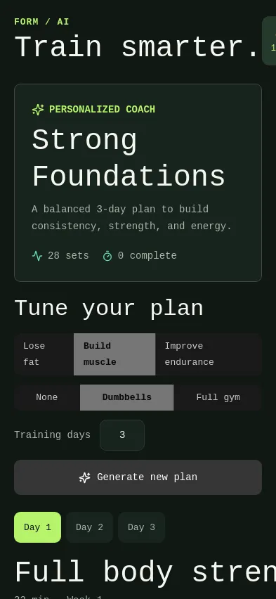 AI Workout Planner