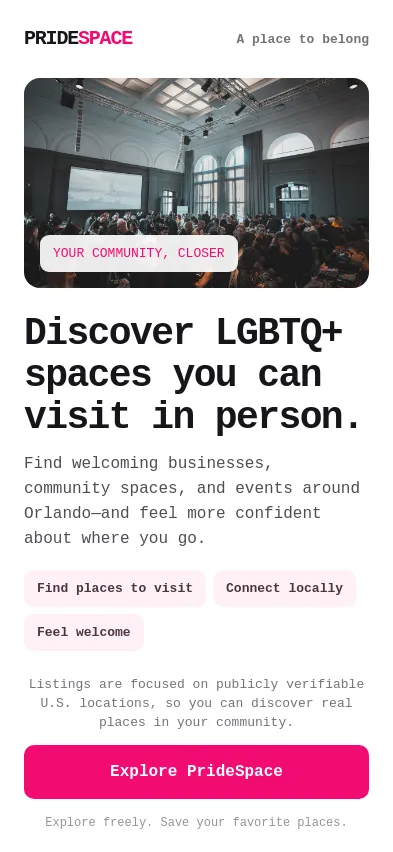PrideSpace Finder