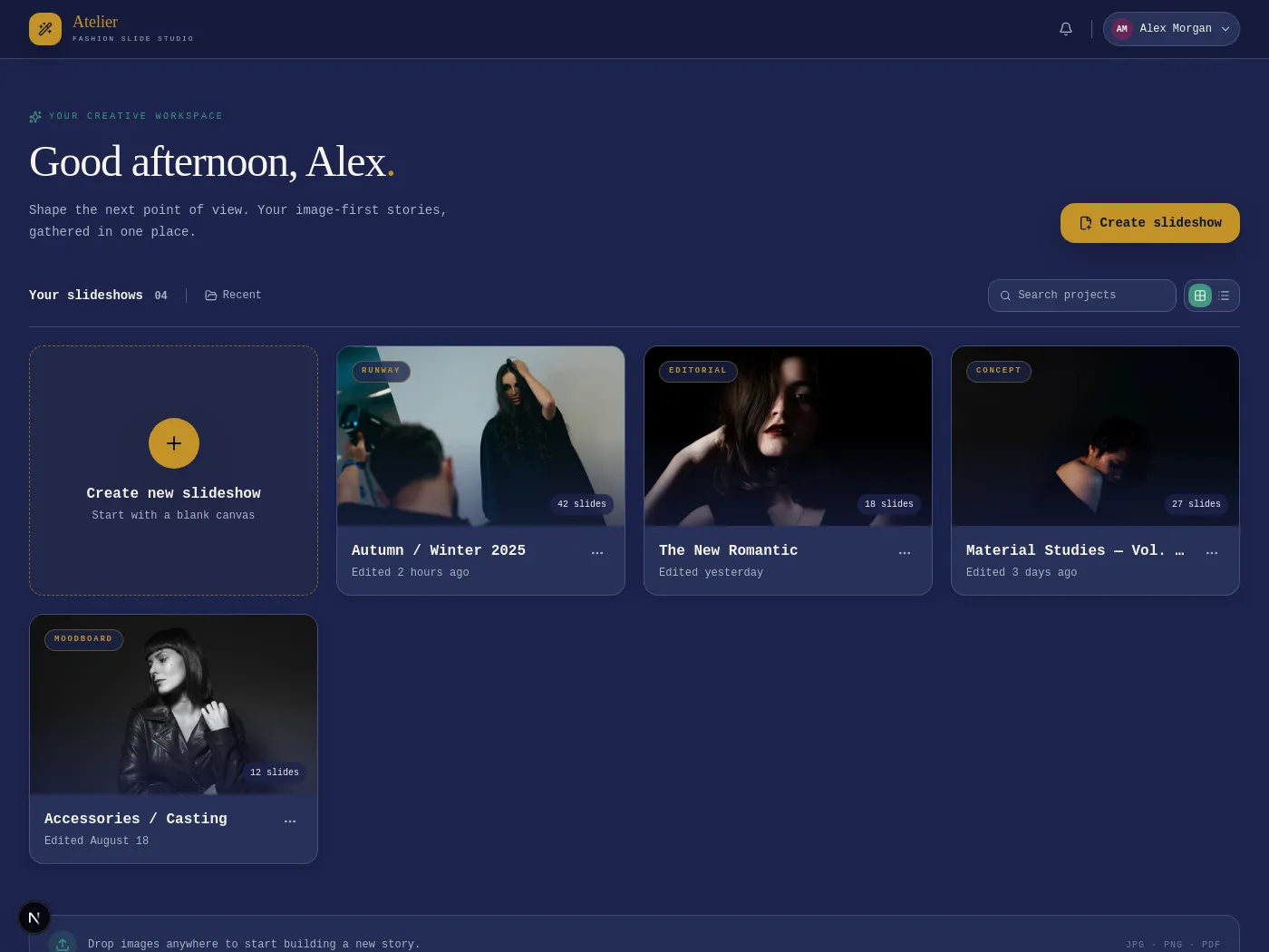 AI Fashion Slideshow Builder