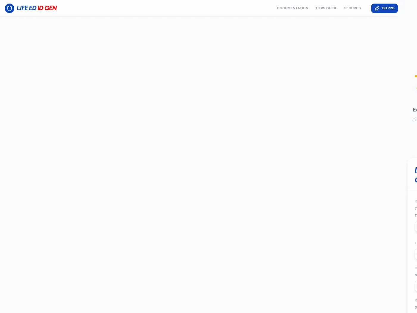 Life Ed ID Generator