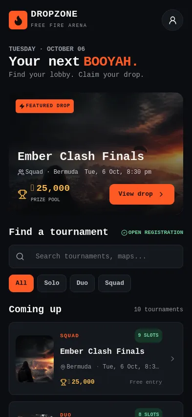 FreeFire Tourney Hub