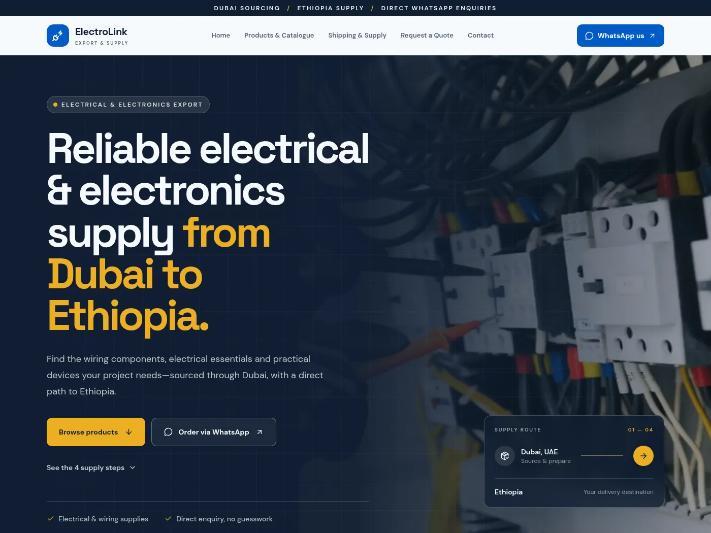 ElectroLink Export Portal