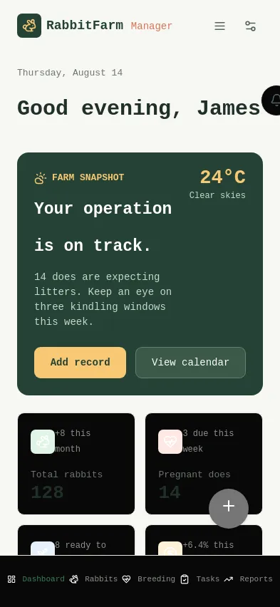RabbitFarm Manager App