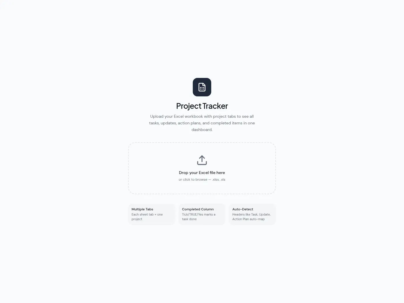 Project Tracker Dashboard