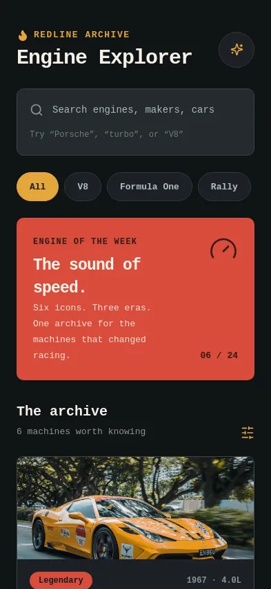 Engine Explorer App