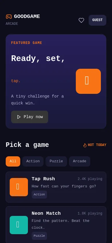 GoodGame Arcade