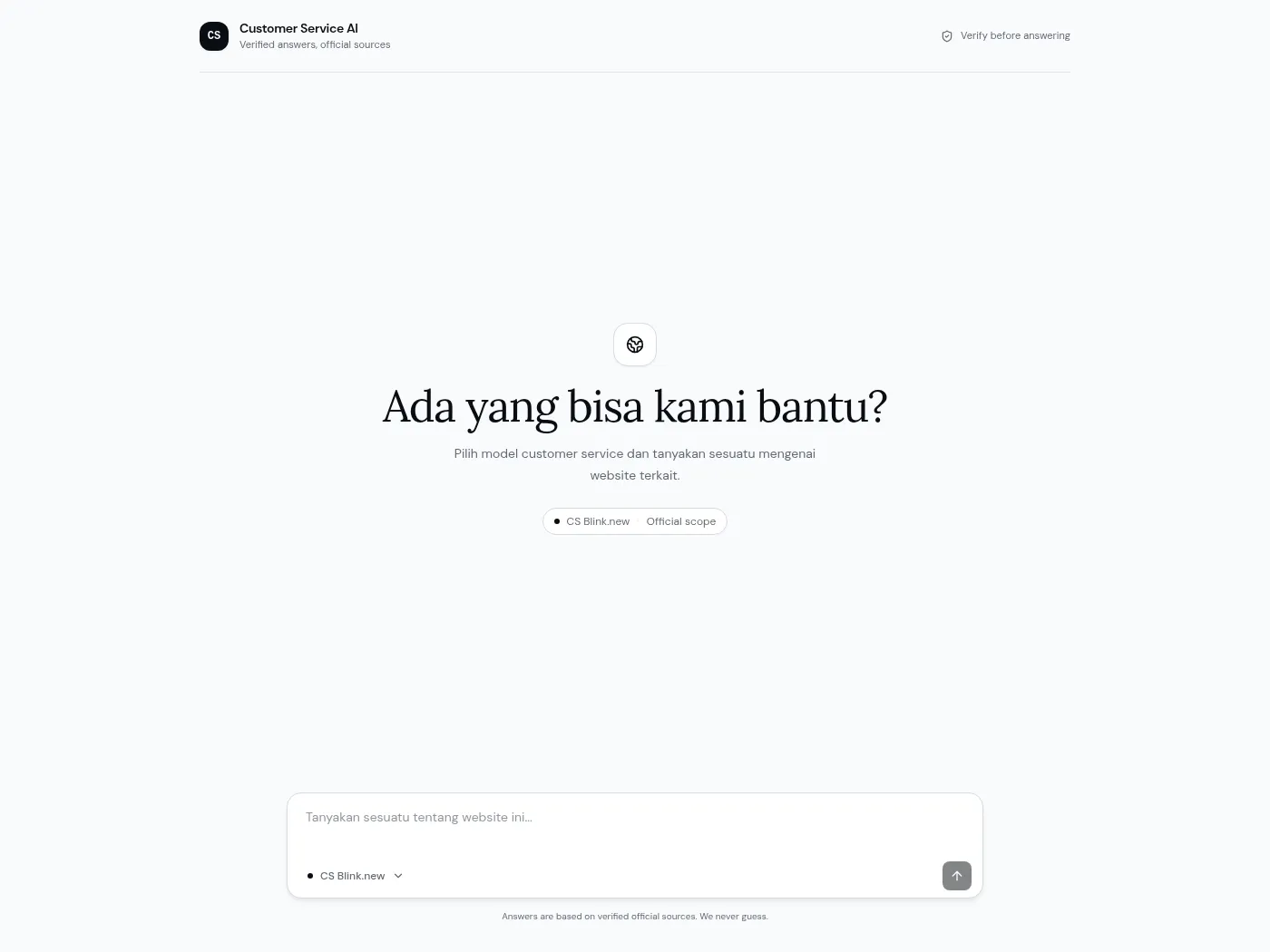 Customer Service AI Chat