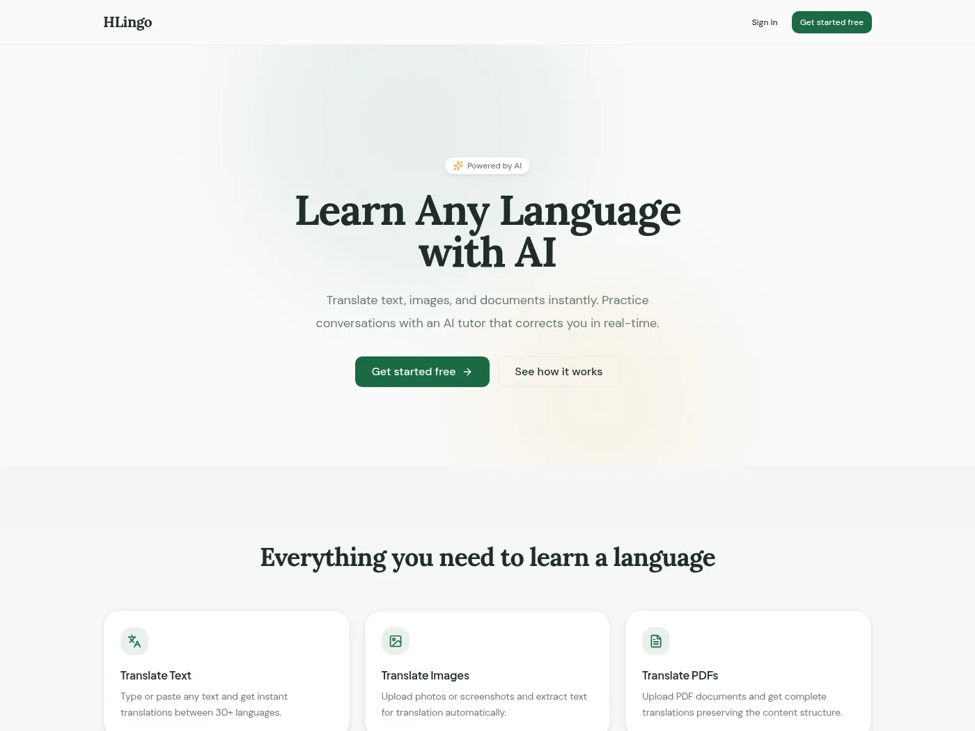 HLingo Language Companion