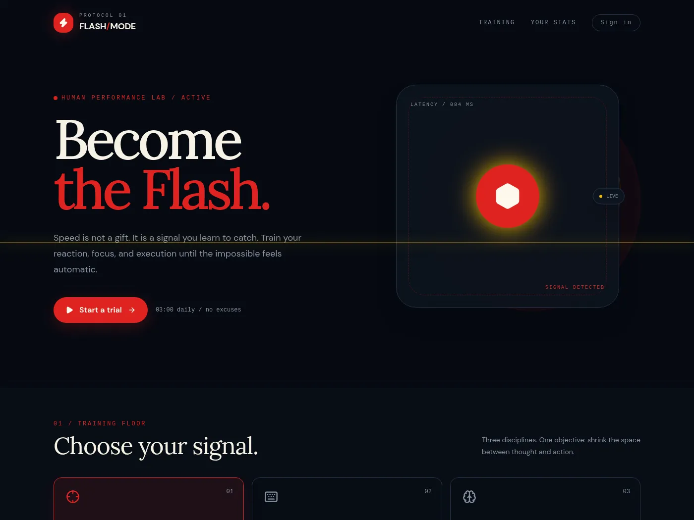 Flash Training Simulator