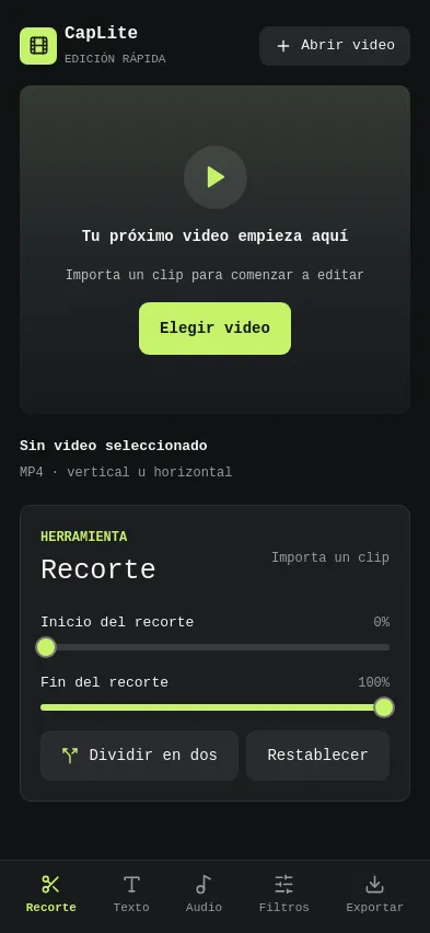 CapLite Video Editor