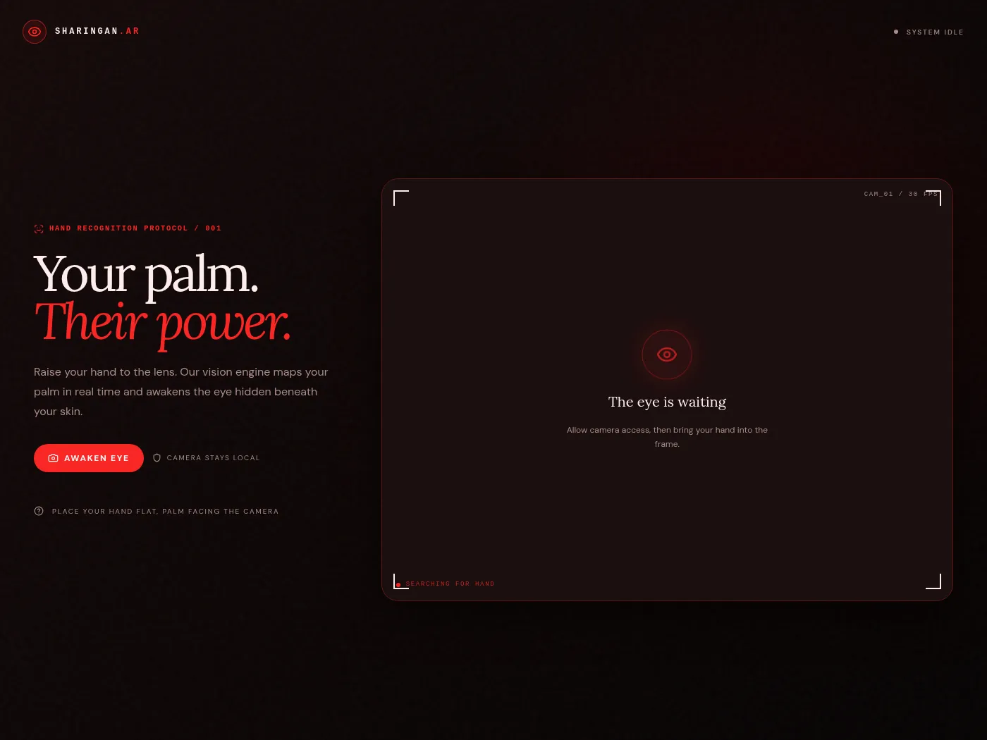 Sharingan Hand Tracker