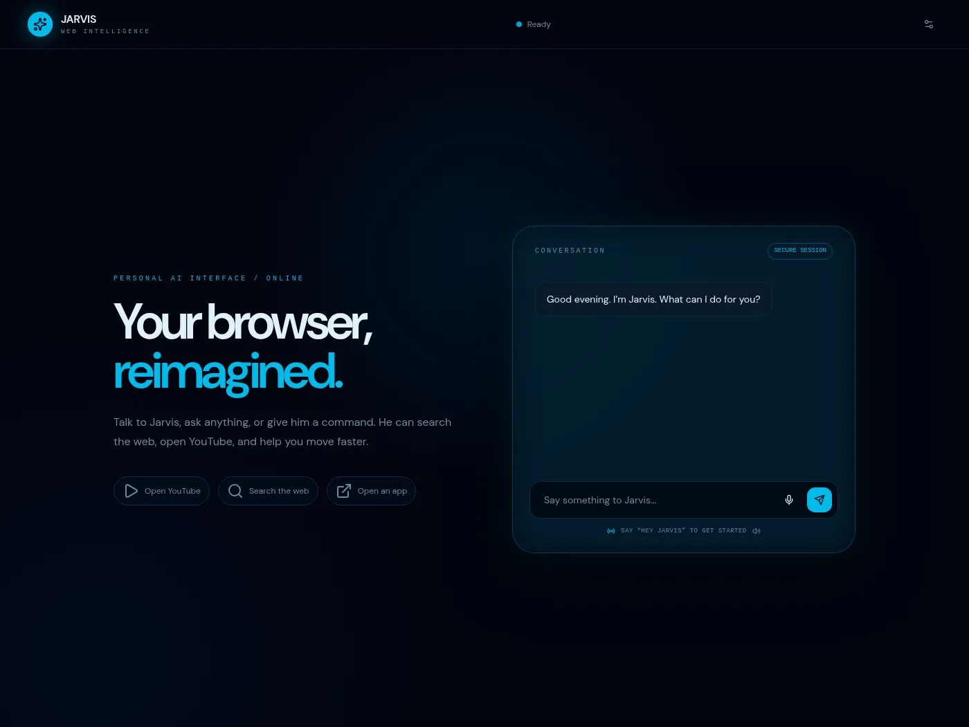 Jarvis AI Web Assistant