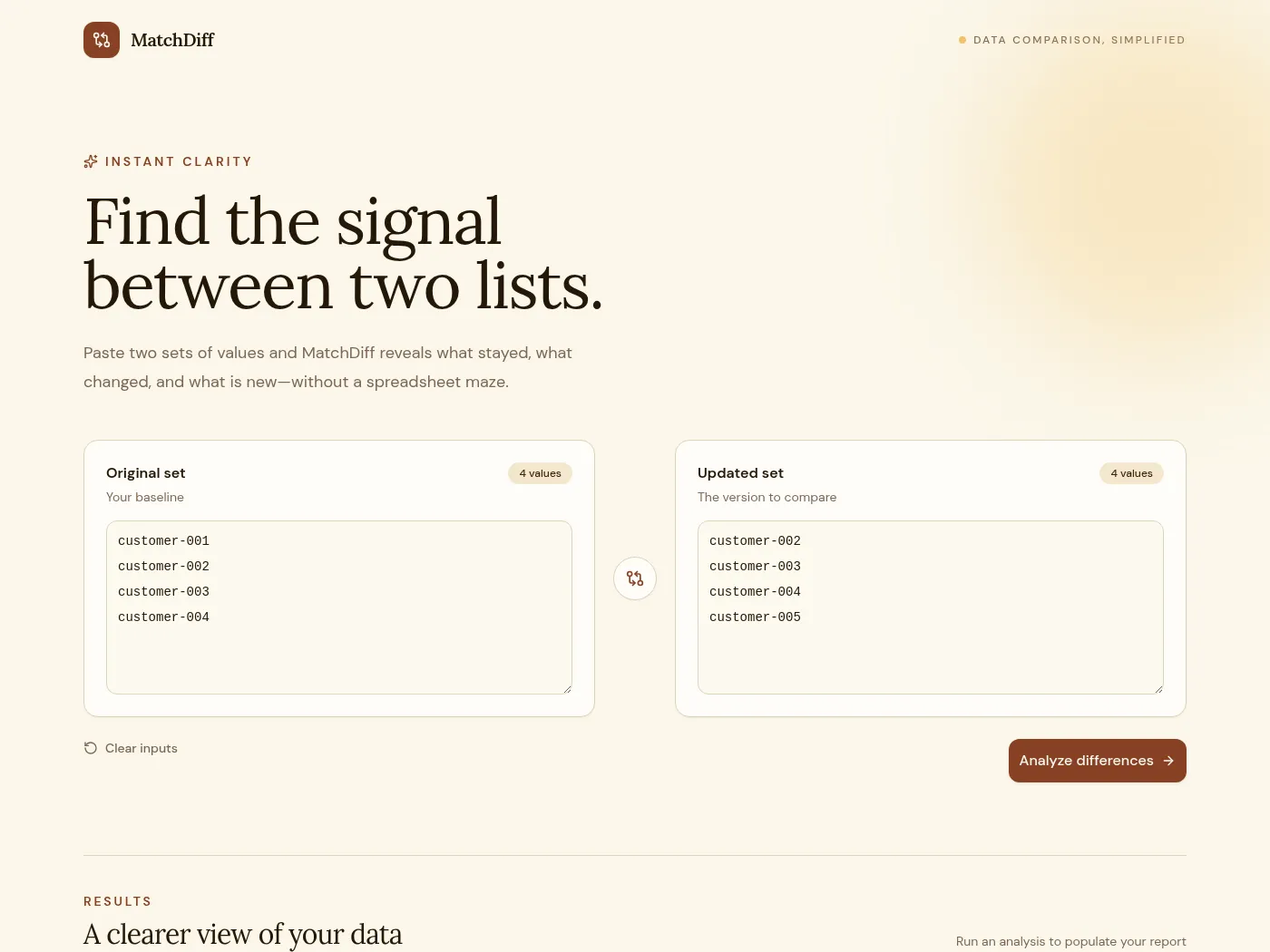 MatchDiff Analyzer