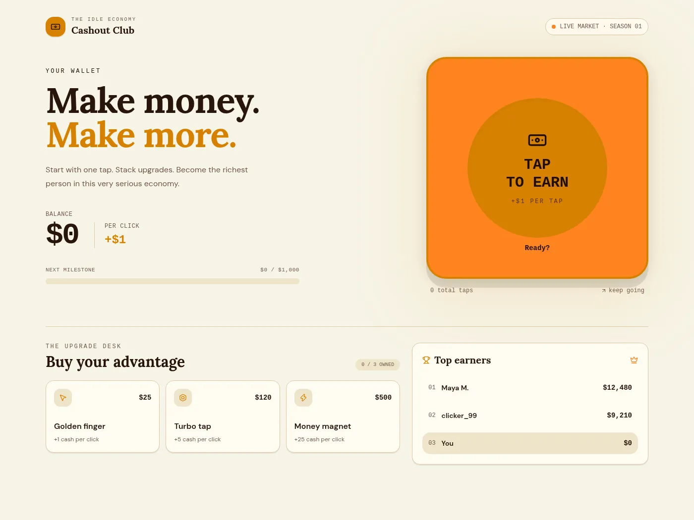 Money Clicker Game