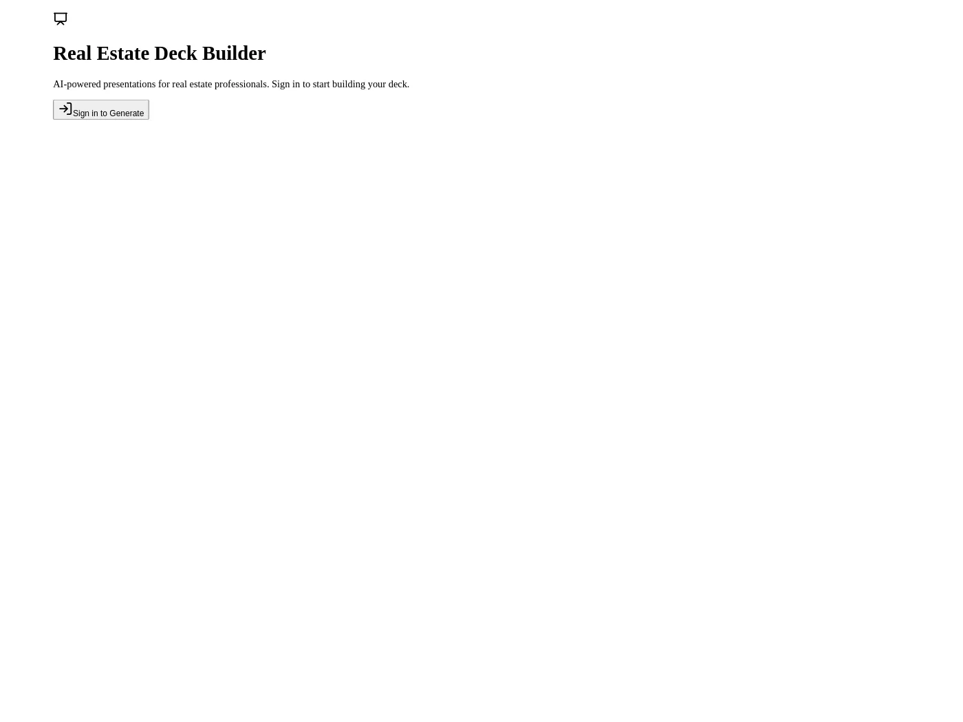 Real Estate Deck Builder