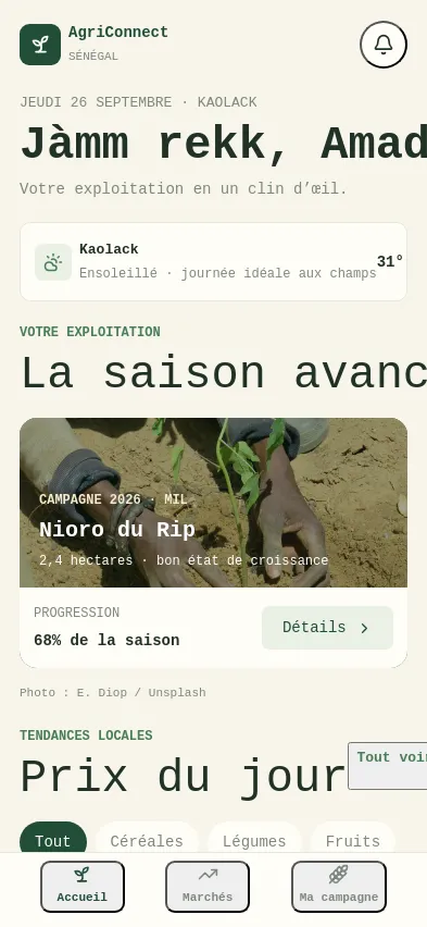 AgriConnect Sénégal Mobile