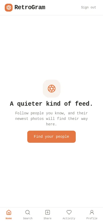 RetroGram Social App