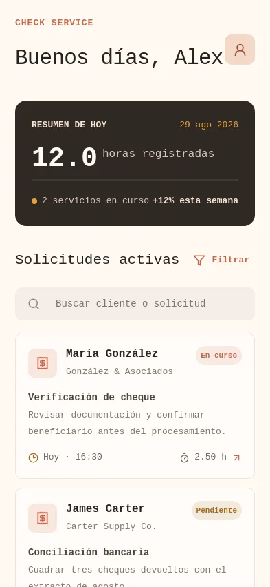 Check Service Tracker