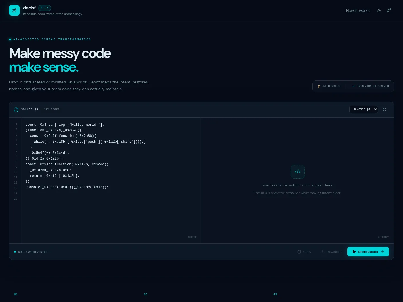 React Code Deobfuscator