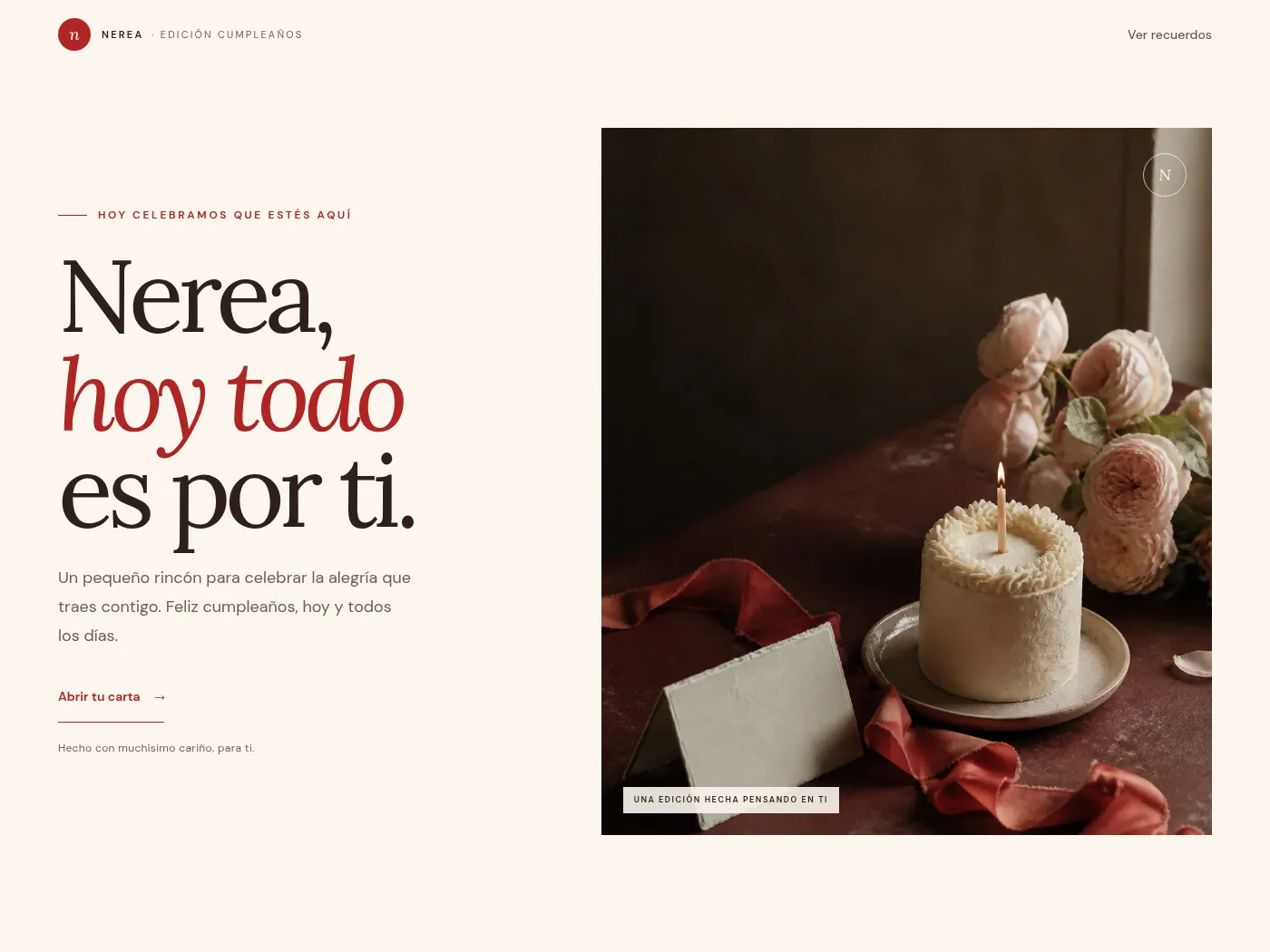 Nerea's Birthday Portal