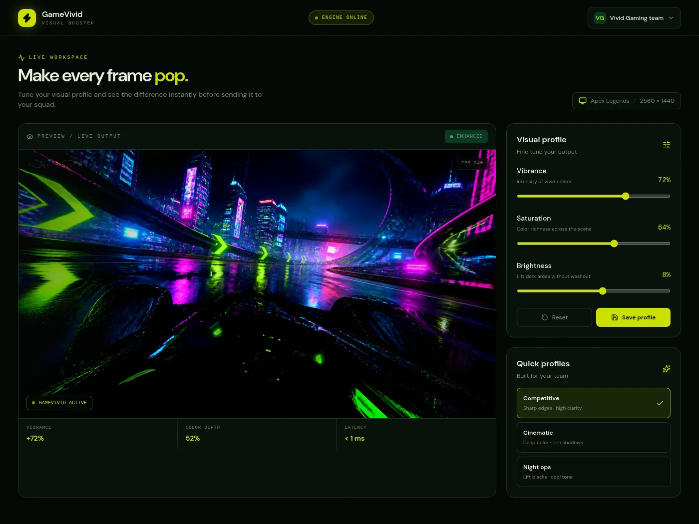 GameVivid Visual Booster