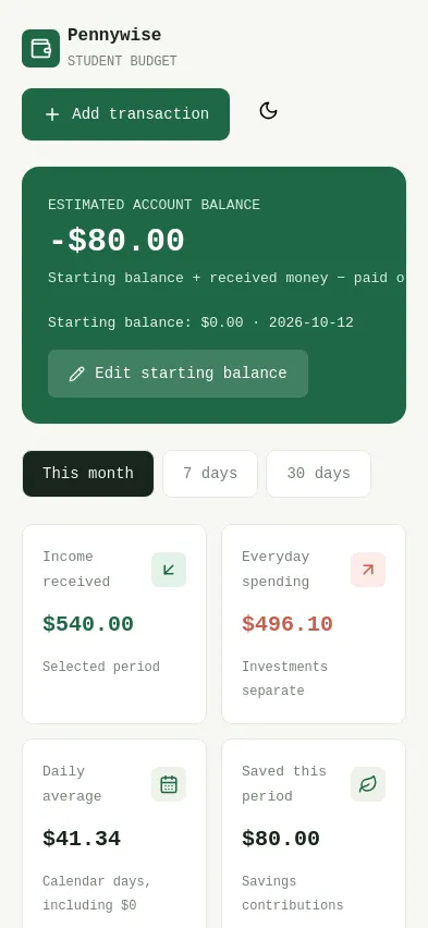 Student Budget Pro