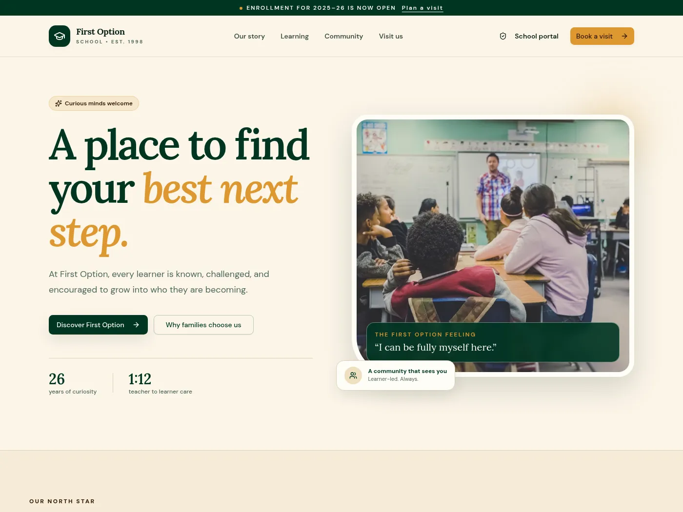 First Option School Portal