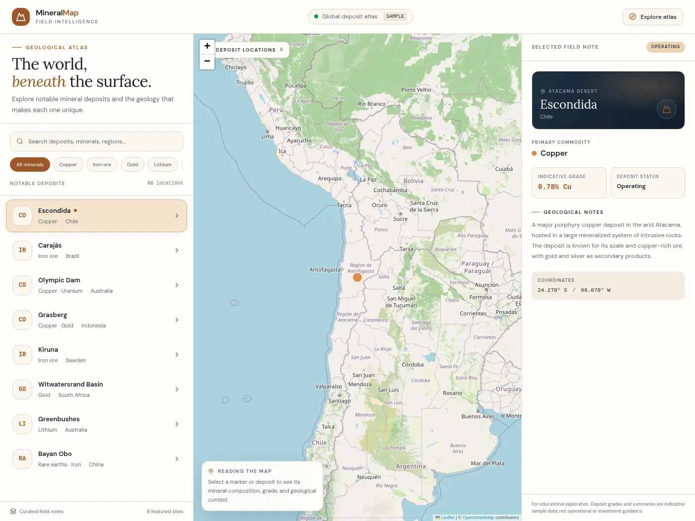 MineralMap Explorer