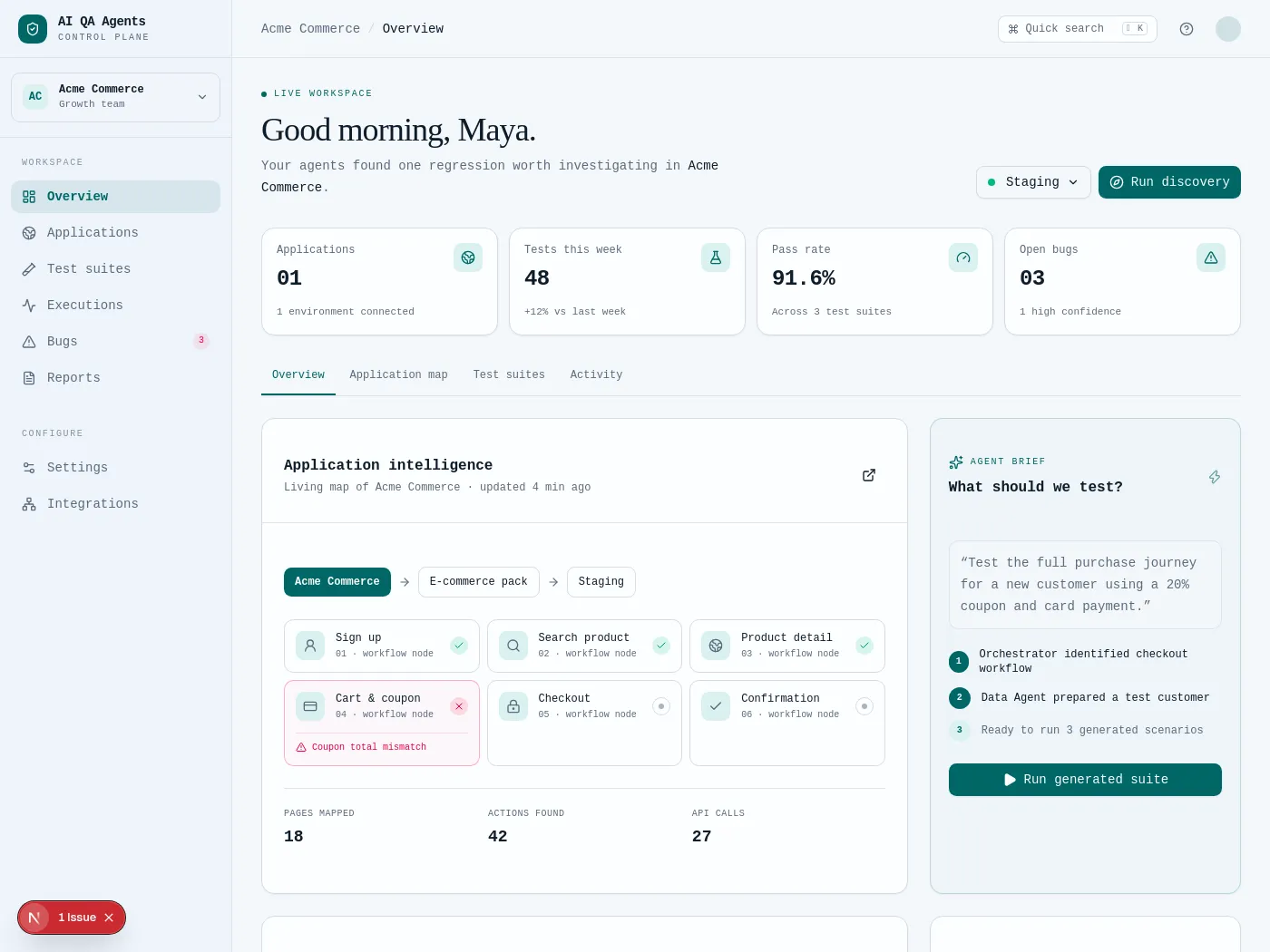 AI QA Agents Platform